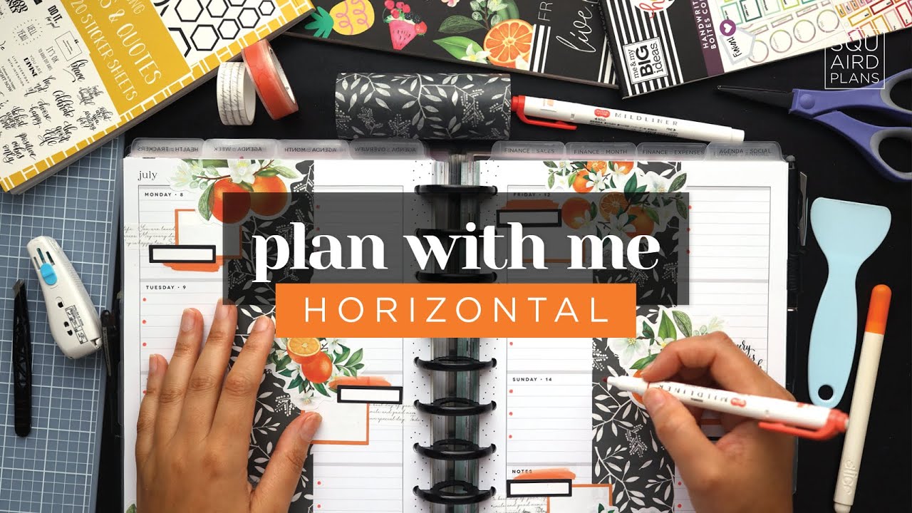 PLAN WITH ME :: Horizontal Layout Weekly Setup in a Classic Happy ...