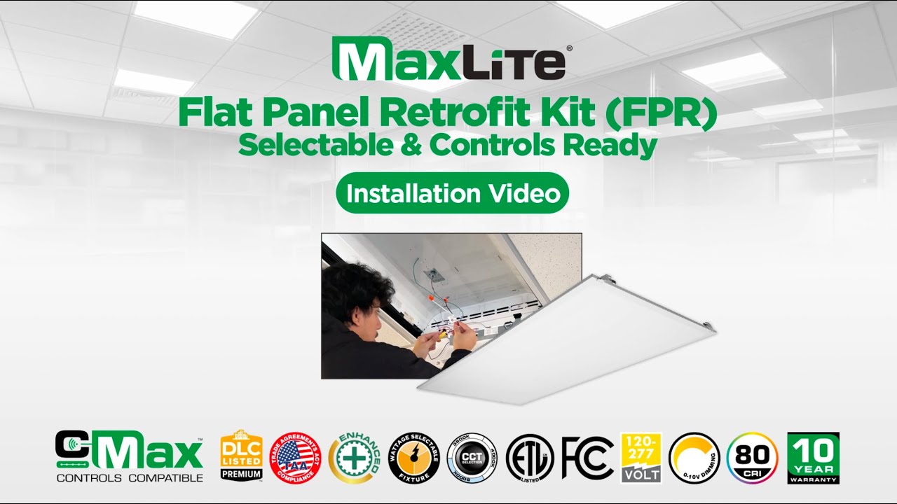 MaxLite Flat Panel Retrofit Kit (FPR Series) - Installation Video - YouTube