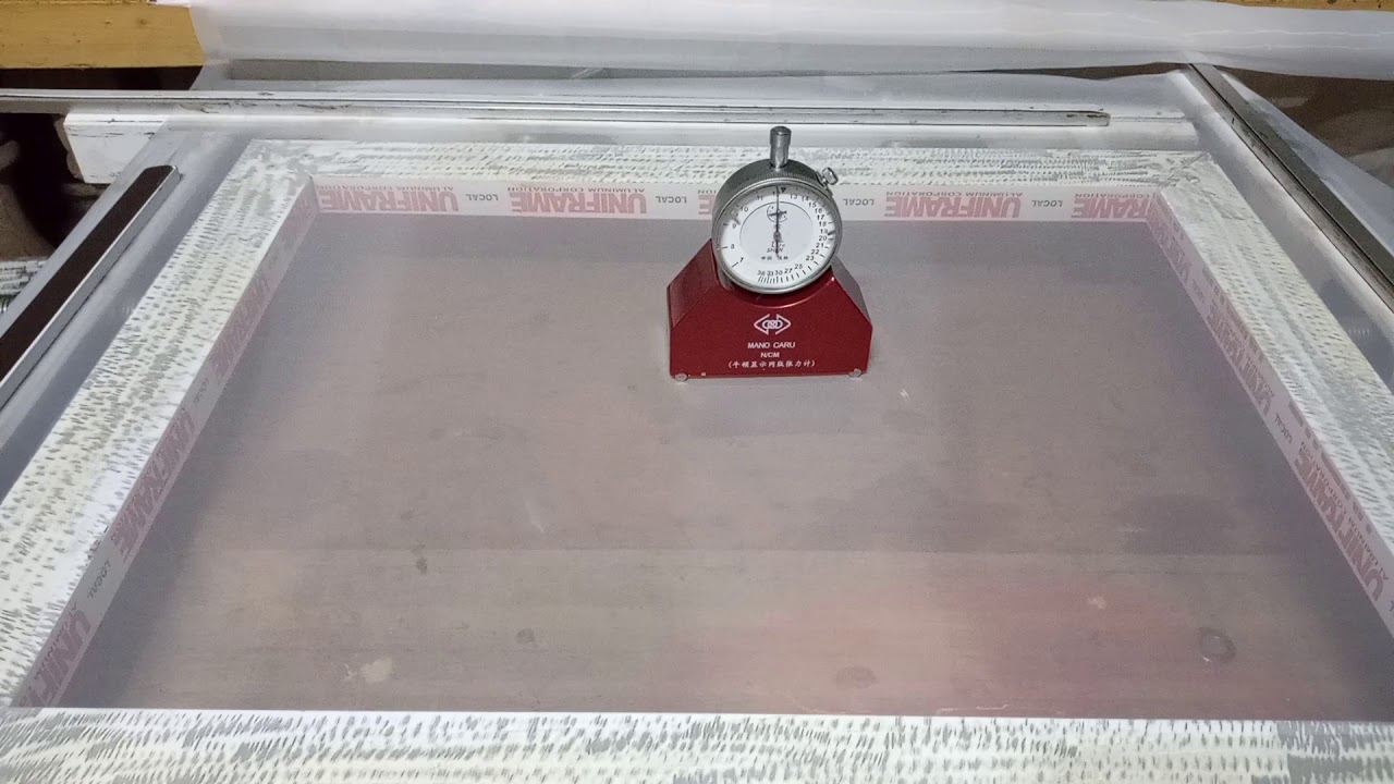 screen stretching with tension reading - YouTube