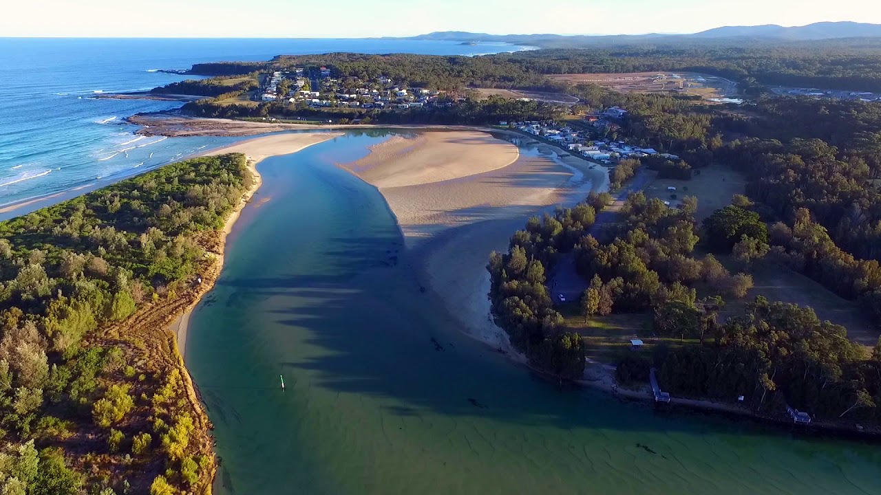 Burrill Lake Entrance - Phantom 3A - 9 August 2017 - YouTube