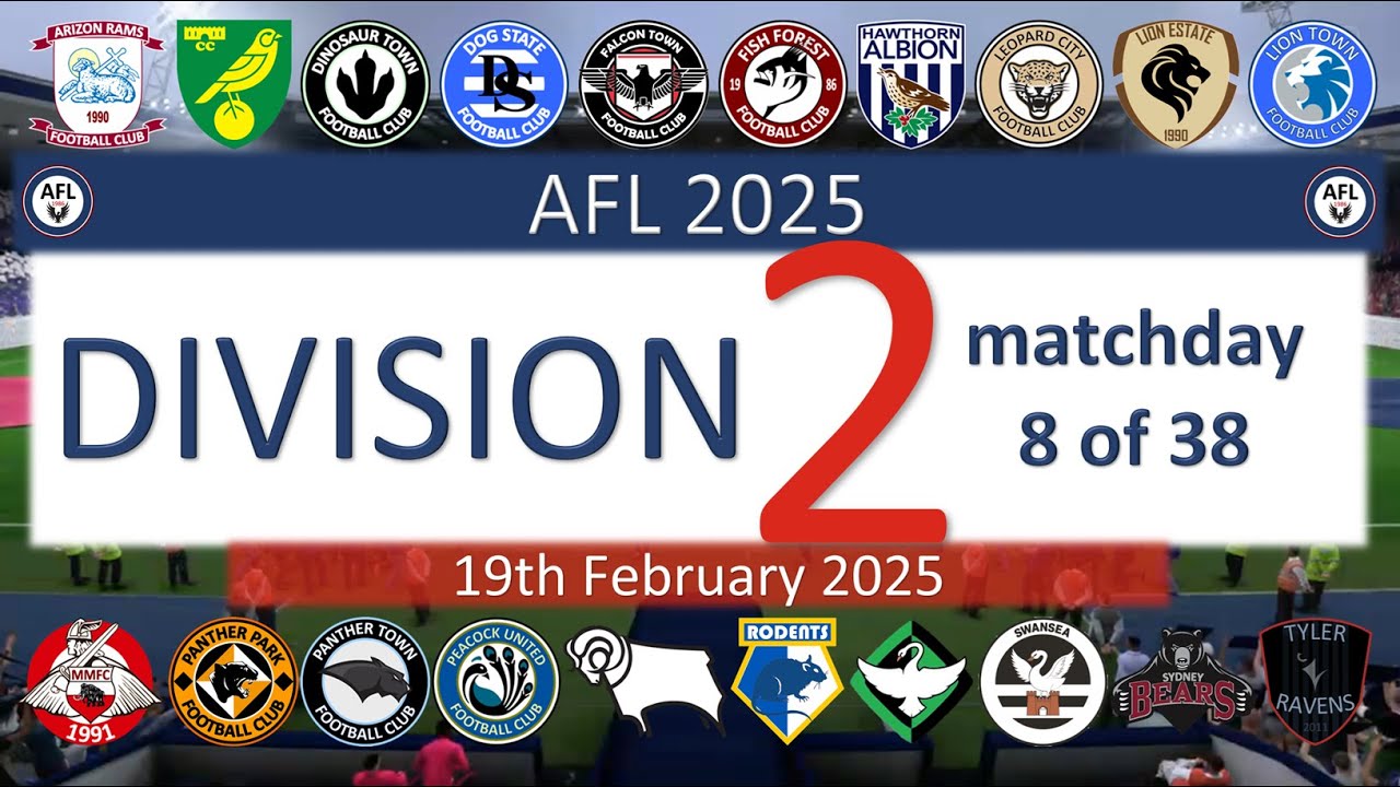 2025 - Division 2, matchday 8 of 25 #division2 #fantasyleague # ...
