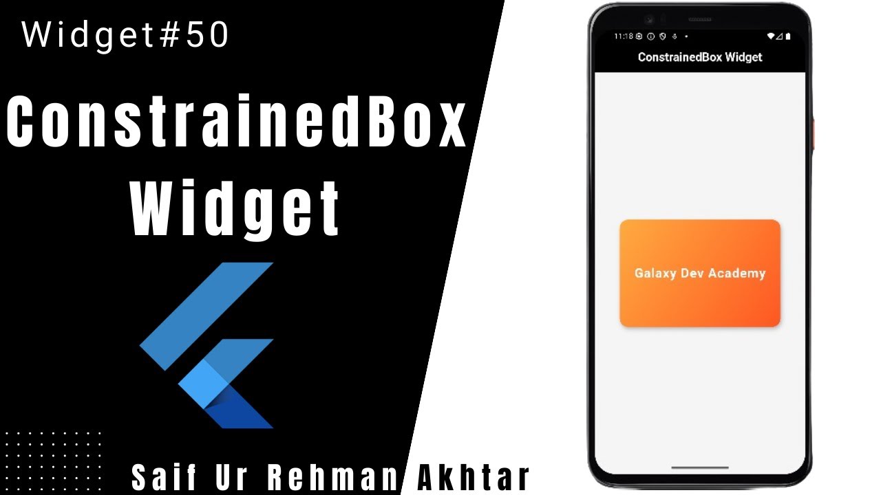 Flutter ConstrainedBox Widget Explained | Flutter 215+ Widgets Series (Urdu/Hindi) - YouTube