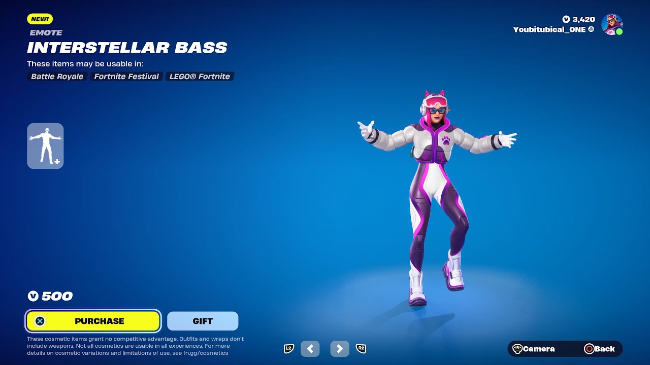 *NEW* INTERSTELLAR BASS EMOTE ! February 25th, 2024 | Fortnite Item ...