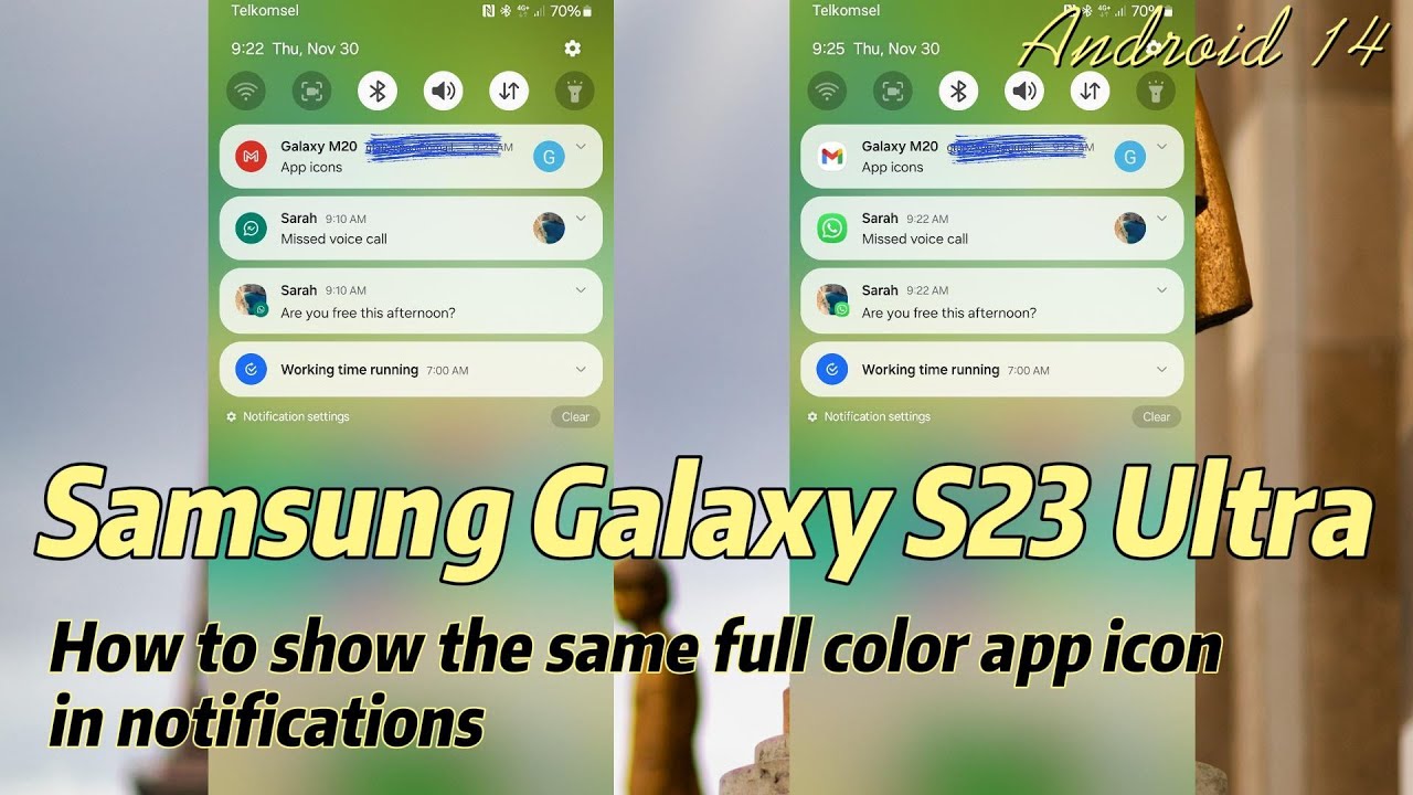 Samsung Galaxy S23 Ultra : How to show the same full color app icon in ...