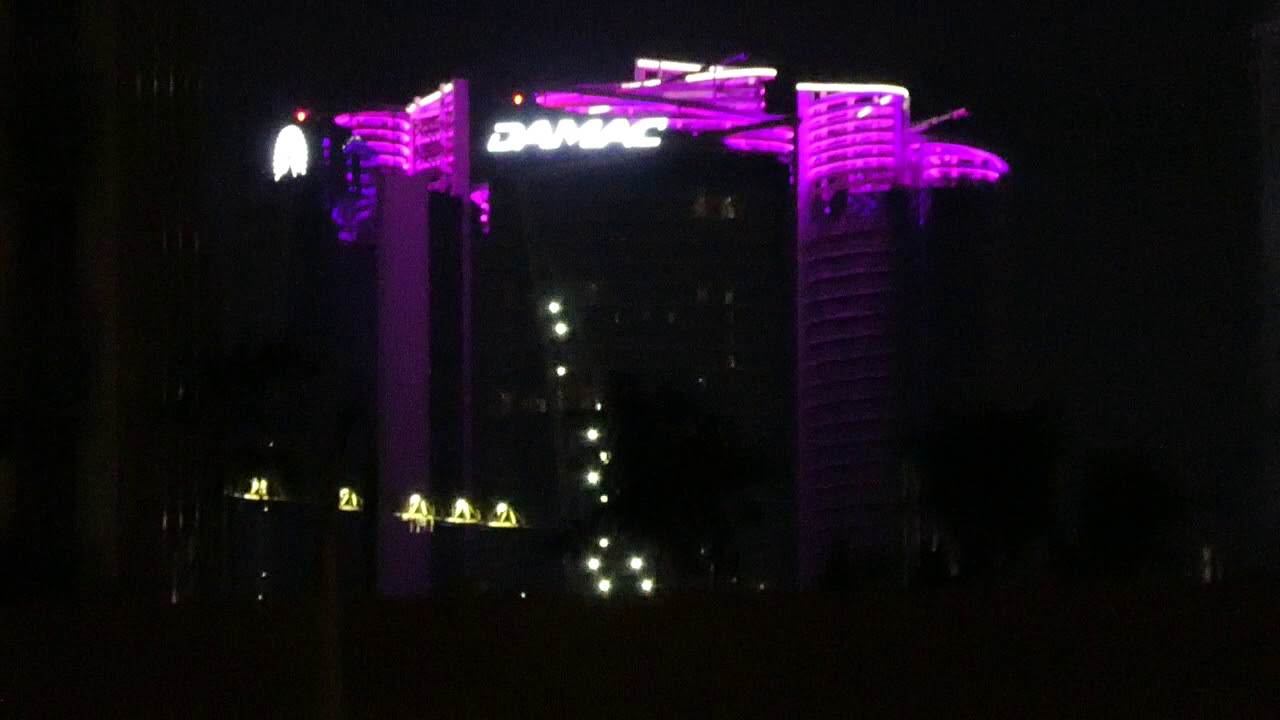 Paramount Towers by Damac night lighting. - YouTube