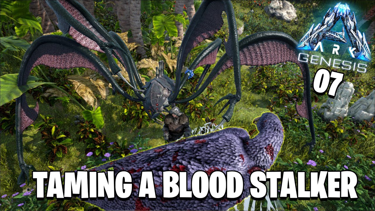 ARK GENESIS - TAMING A BLOODSTALKER (BOG SPIDER) - PART 7 - YouTube