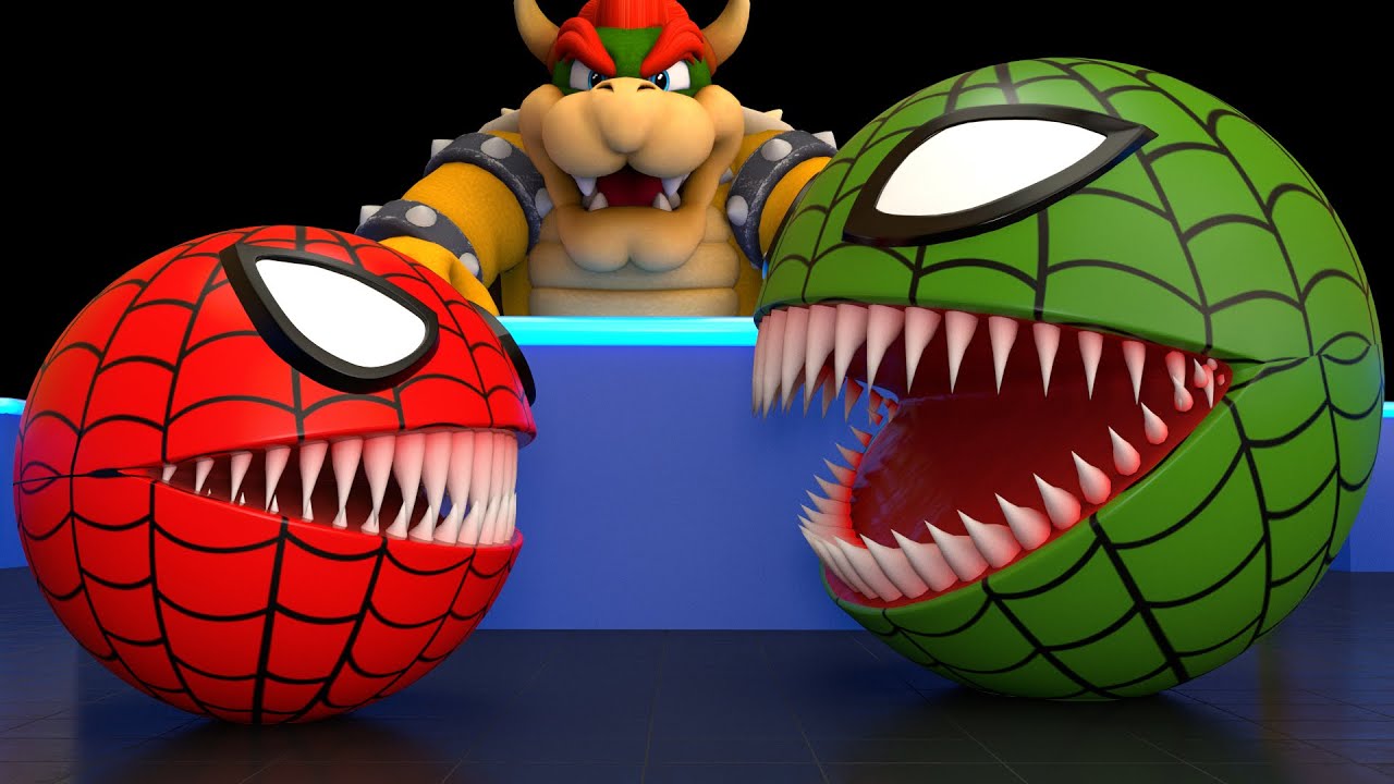 Red Spider Pacman VS Pacman Monsters - YouTube