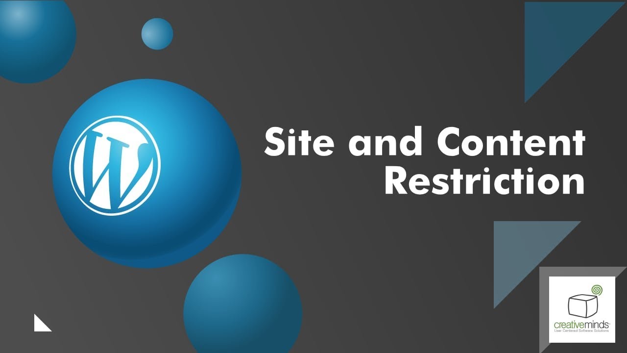 Versatile Site Access and Content Restriction | WordPress - YouTube
