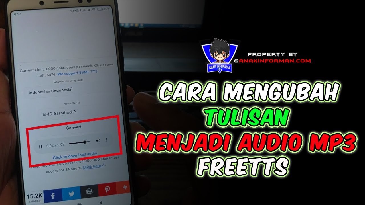 Cara Membuat Teks Menjadi Audio MP3 di FREETTS - YouTube