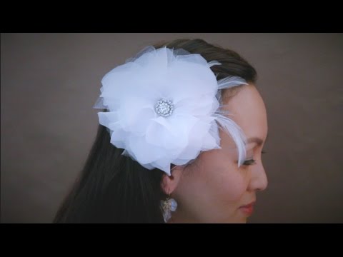 How to make a Fabric Flower Fascinator (New Version) - {CAMRYN} - YouTube