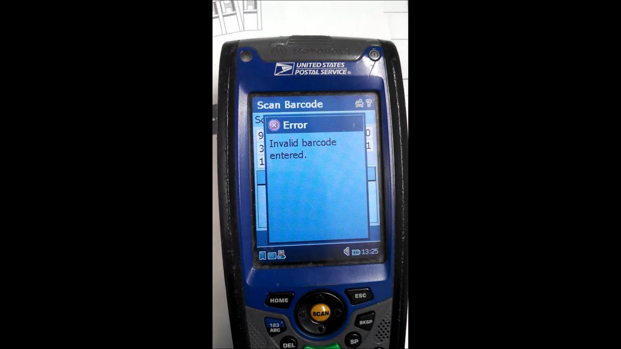 Ems bar code error on USPS imd system - YouTube