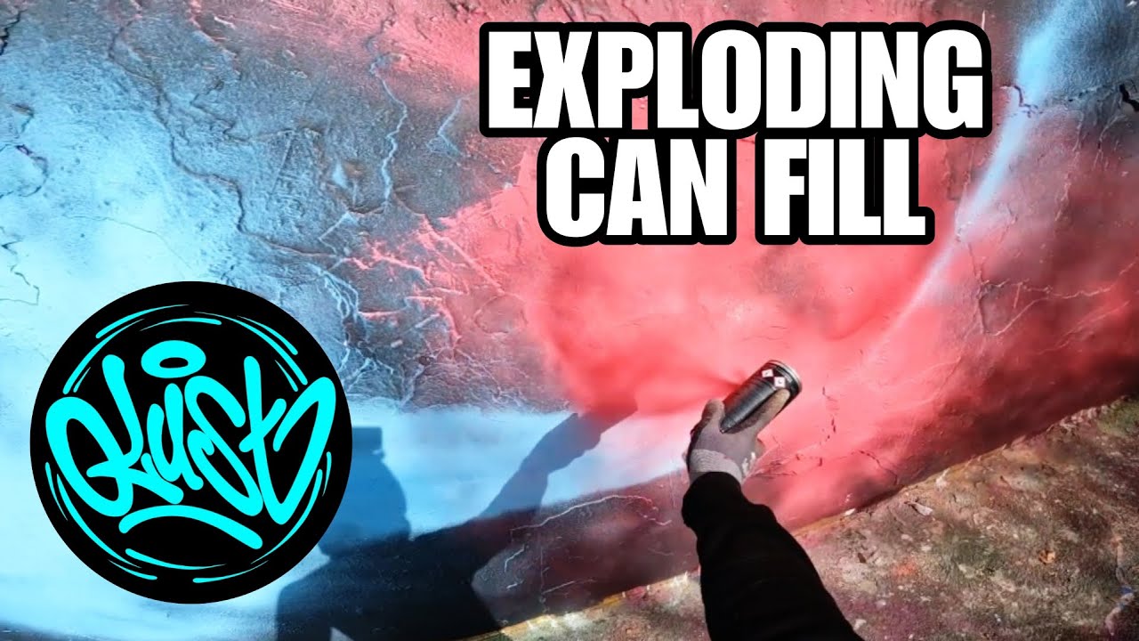 Graffiti 💥 Exploding Can Fill 💥 Needle cap outlines - YouTube