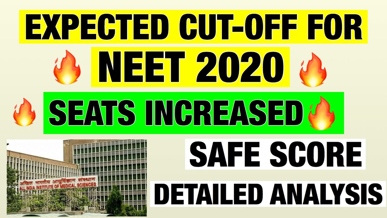 NEET 2020 Cut off for government colleges || Expected cut off for neet 2020 || Detailed analysis ...
