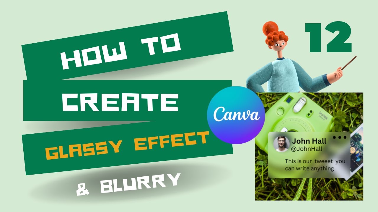 Blurry Glass Effect in Canva || Glass Effect in Canva Part-12 - YouTube