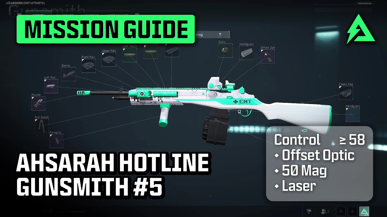 Ahsarah Hotline - Gunsmith #5 (CHEAPEST M14 BUILD) | Mission Guide ...