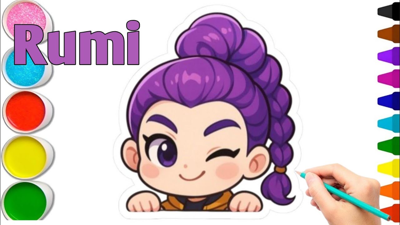 How to Draw RUMI 🎨 | Easy & Cute Kids Drawing Tutorial | Creative Girl ...