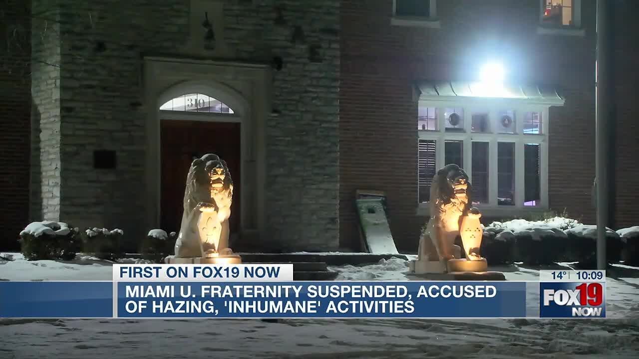 Miami University frat suspended after reports of hazing - YouTube