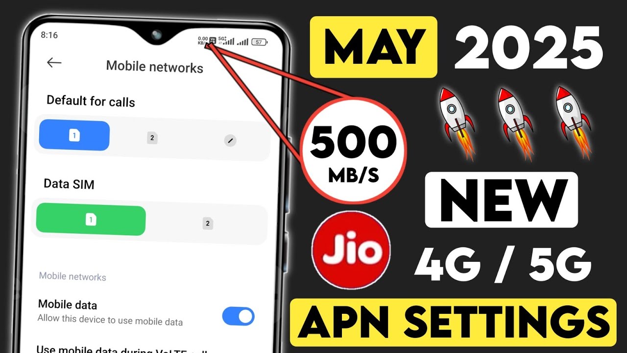 May 2025 New Jio 5G APN Settings | Jio APN Settings | Jio New APN ...