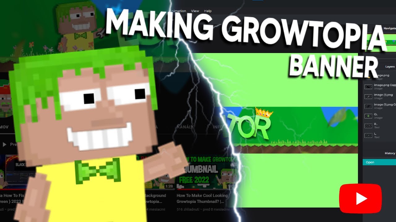 Making Growtopia Banner ! Pixlr E ( FREE ) 2023 - YouTube