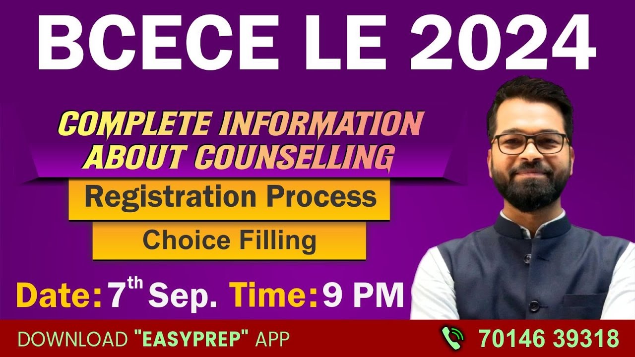 BCECE LE 2024 | Complete Information About Counselling | Registration ...