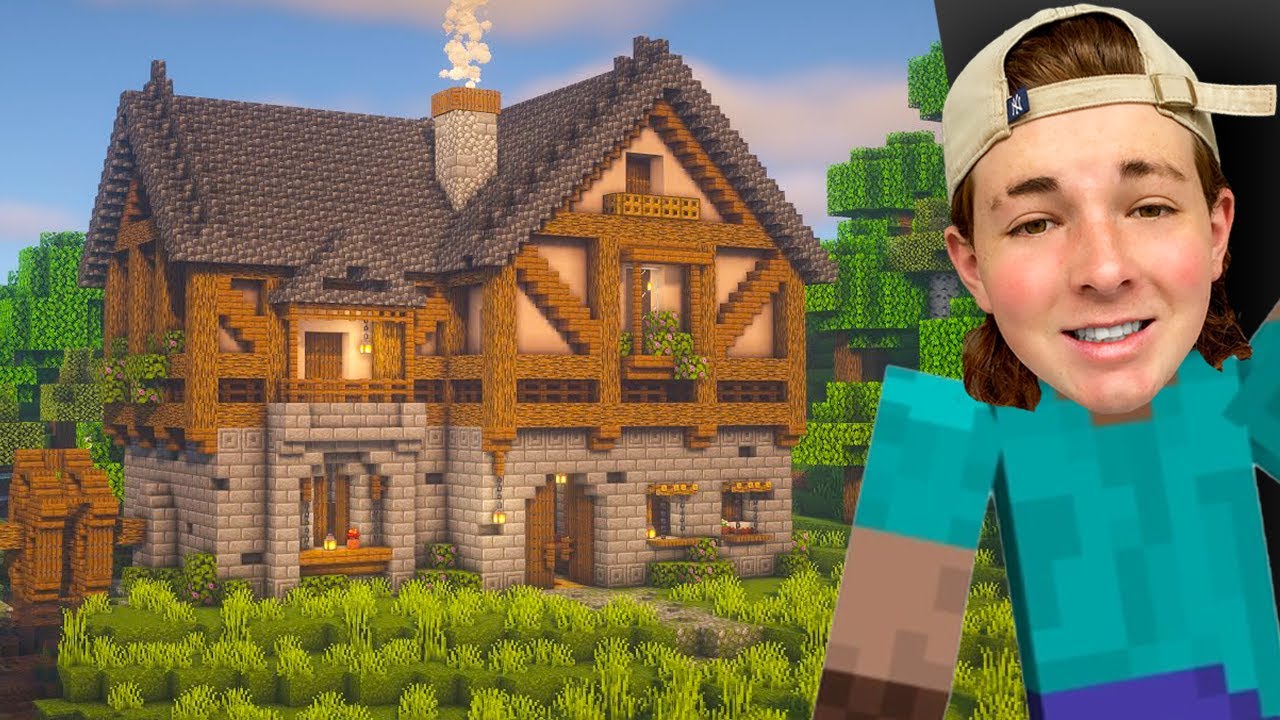 Finishing Our First House! - Building A Minecraft City - #2 - YouTube