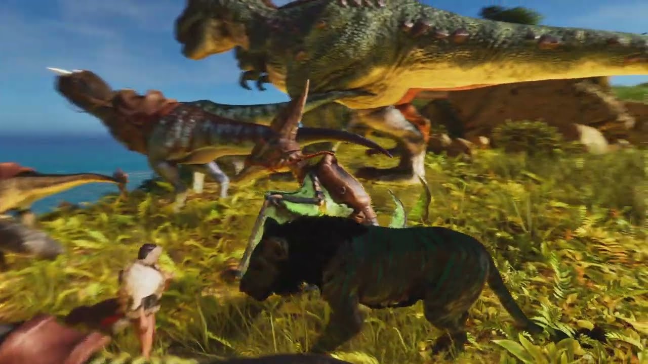 UN DINO MODE TIGER ARK Survival Ascended - YouTube