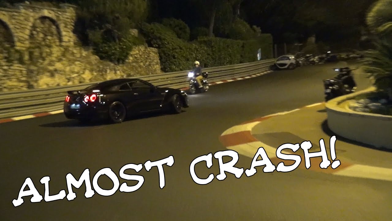 Nissan GTR Drift in Monaco - NEAR CRASH! - YouTube