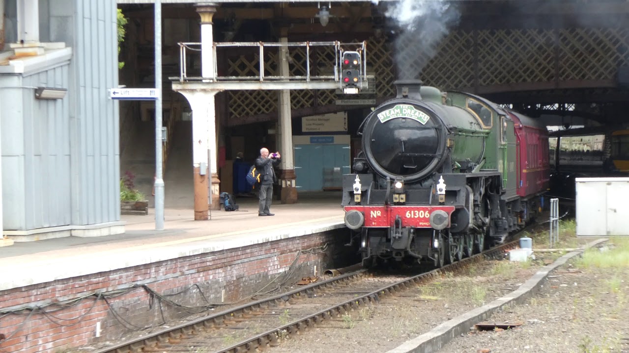 61306 Mayflower Steam Train Leaving Perth Perthshire Scotland - YouTube