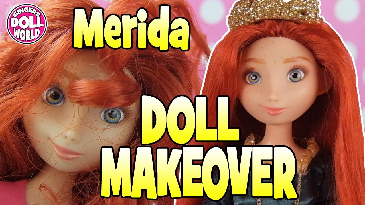 Disney Barbie Doll Makeovers Princess Merida from Brave - YouTube