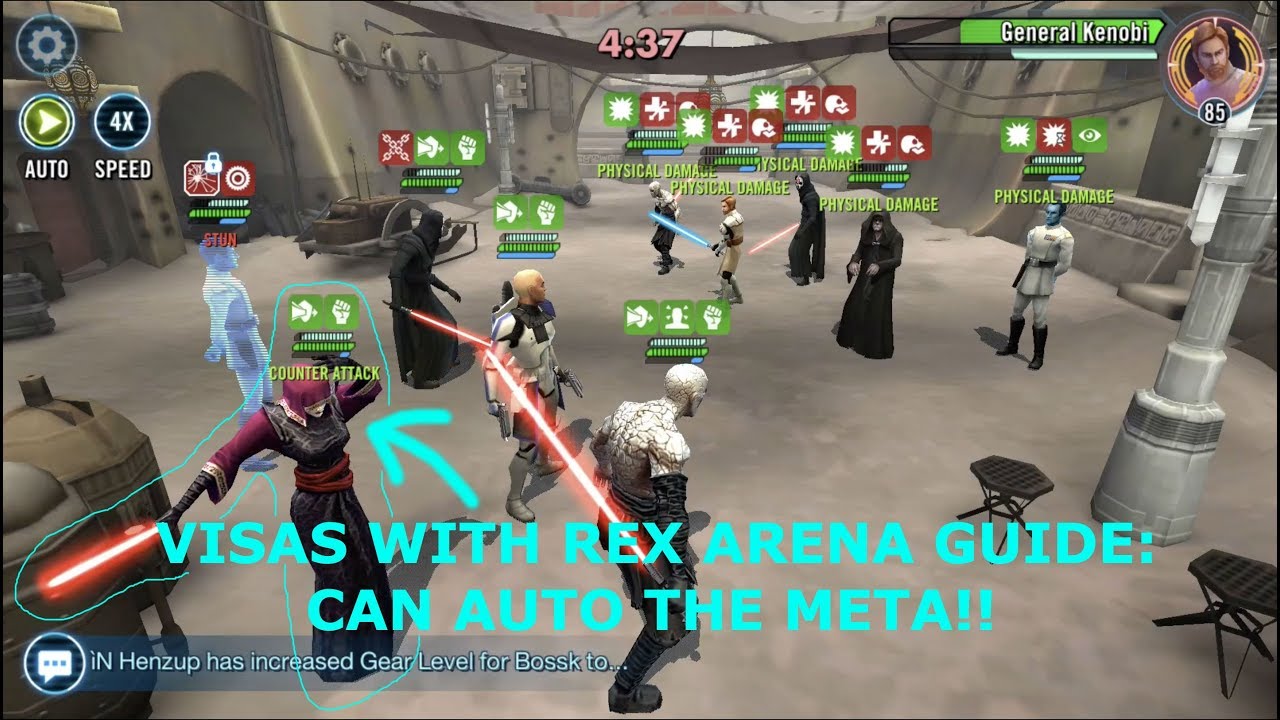 SW:GOH - VISAS + REX TEAM AUTO THE ARENA META! (Pre Traya) - YouTube