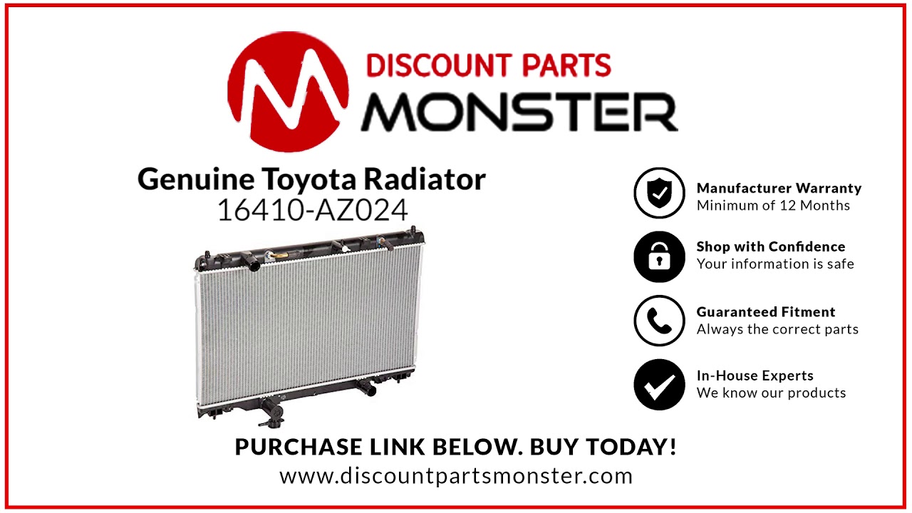 Genuine Toyota Radiator Assembly | 16410-AZ024 - YouTube