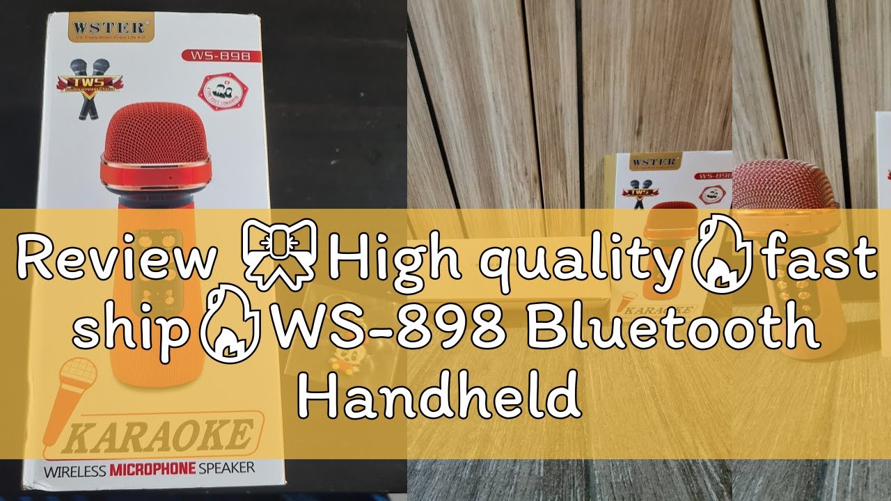 Review 🎀High quality🔥fast ship🔥WS-898 Bluetooth Handheld Microphone Wireless Karaoke Double Spea ...
