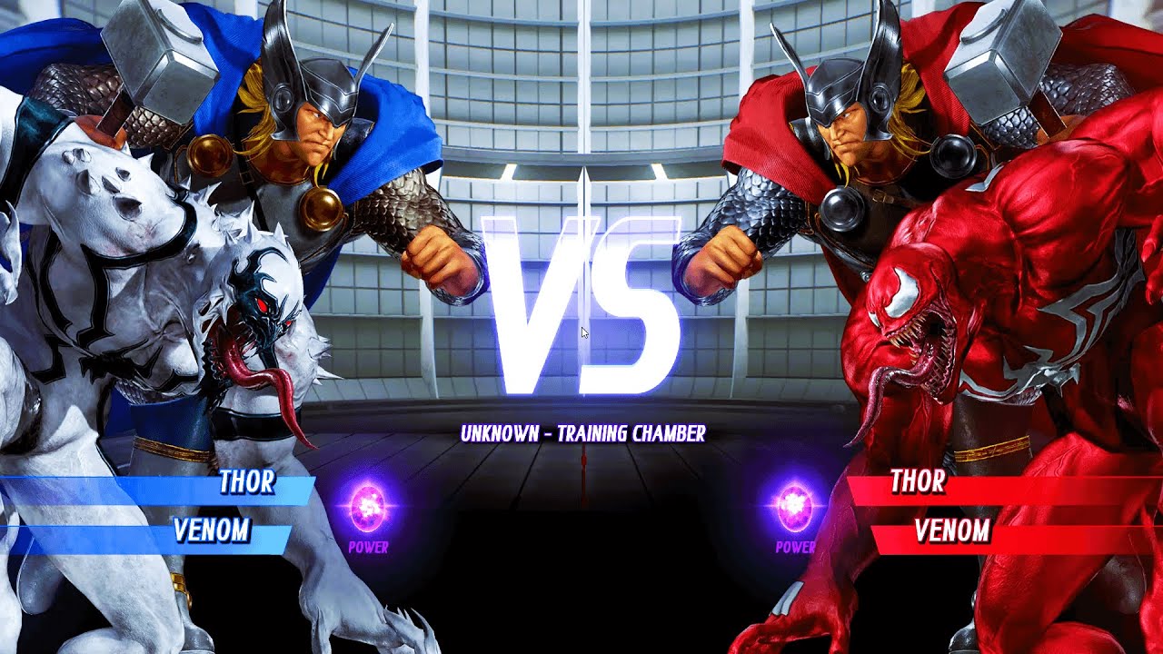 Thor & Venom vsThor & Red Venom (Hardest) Marvel vs Capcom: Infinite ...