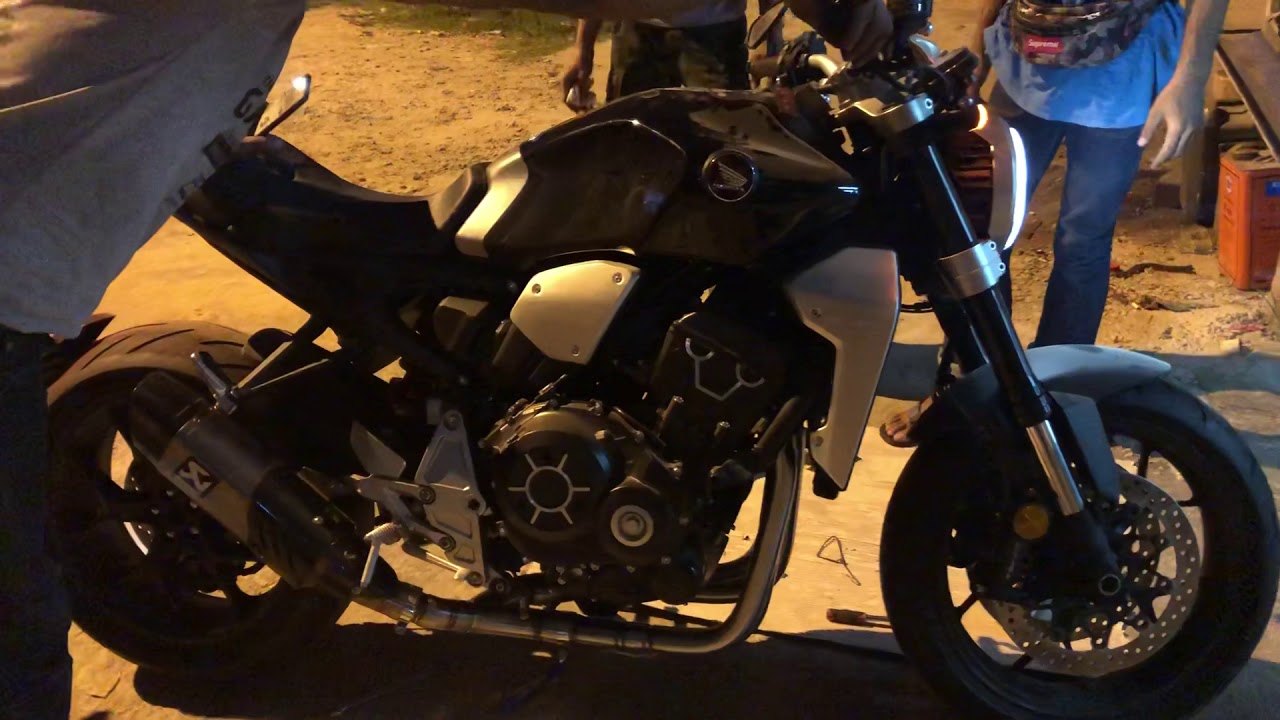 CB1000R Akrapovic exhaust & slip on + headers by N-One Project - YouTube