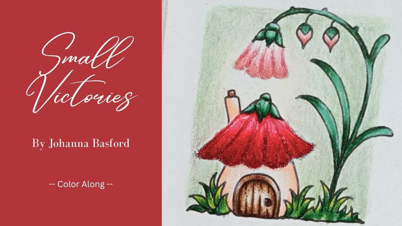 Mini House with Flower Roof - Color Along - Prismacolor Pencils - Small ...