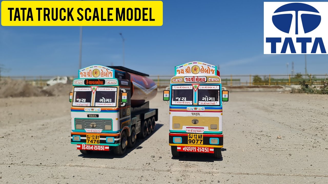 tata trucks | tata 4823 and 3718 truck body and bulker miniature model ...