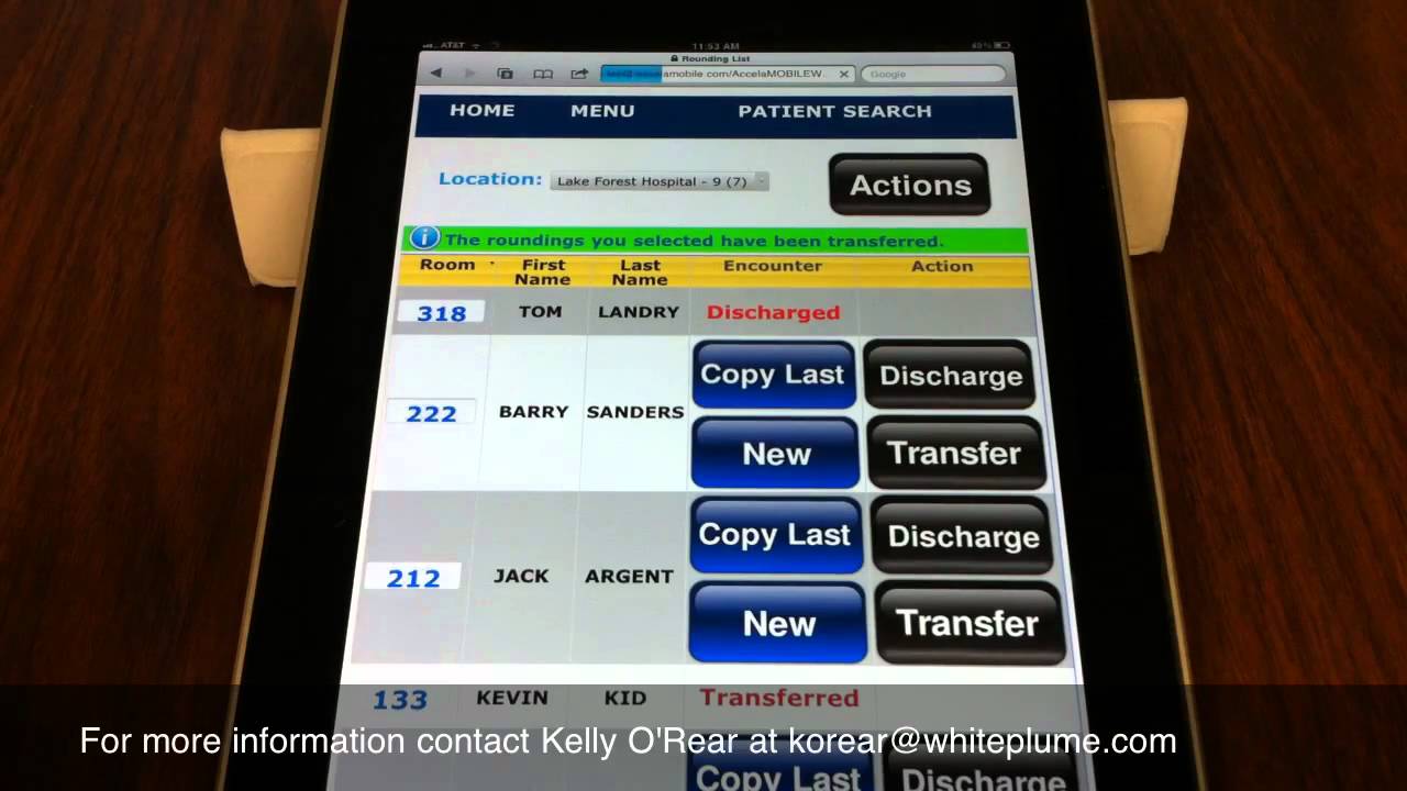iPad Managing The Rounding List - YouTube