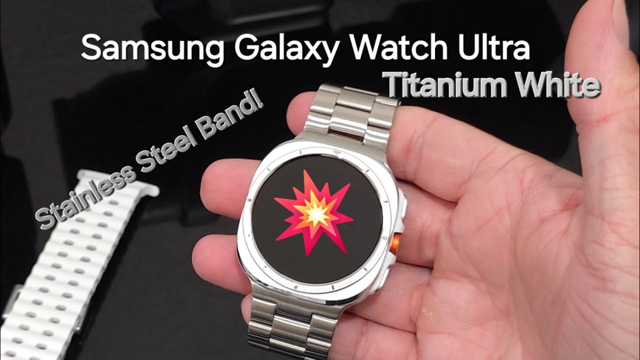 Samsung Galaxy Watch Ultra Titanium White with Stainless Steel Band ...