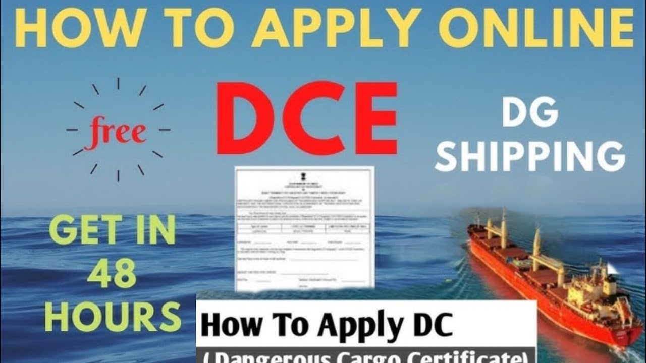 DCE certificate for oil chem in 48 hours ...#DCE online application ...
