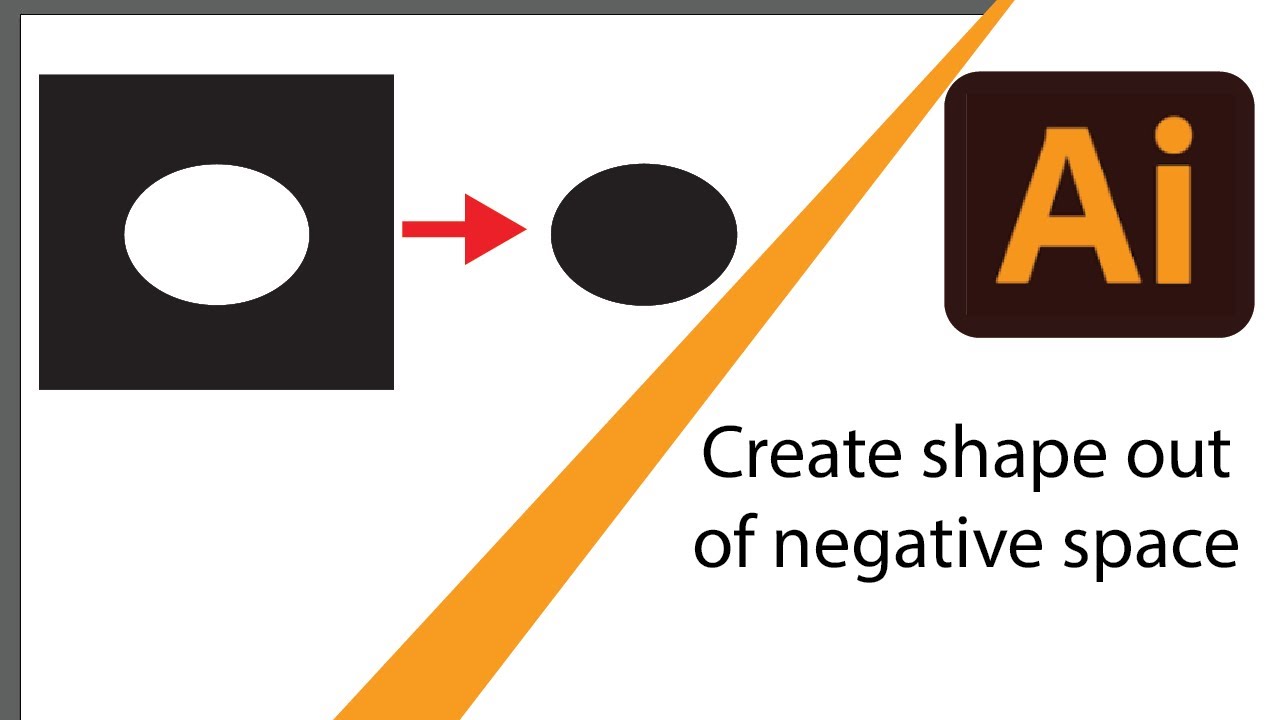 How to make white empty space into shape illustrator - YouTube