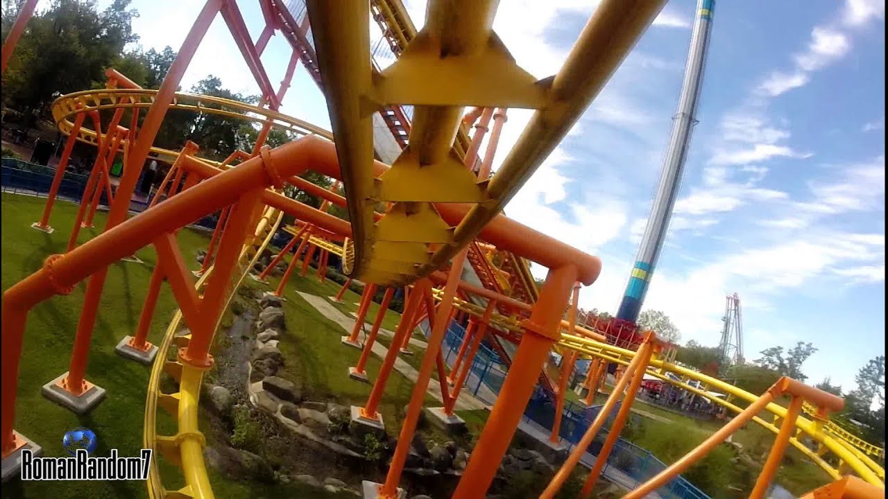 Flying Ace Aerial Chase POV @ Carowinds, Аттракцион - YouTube
