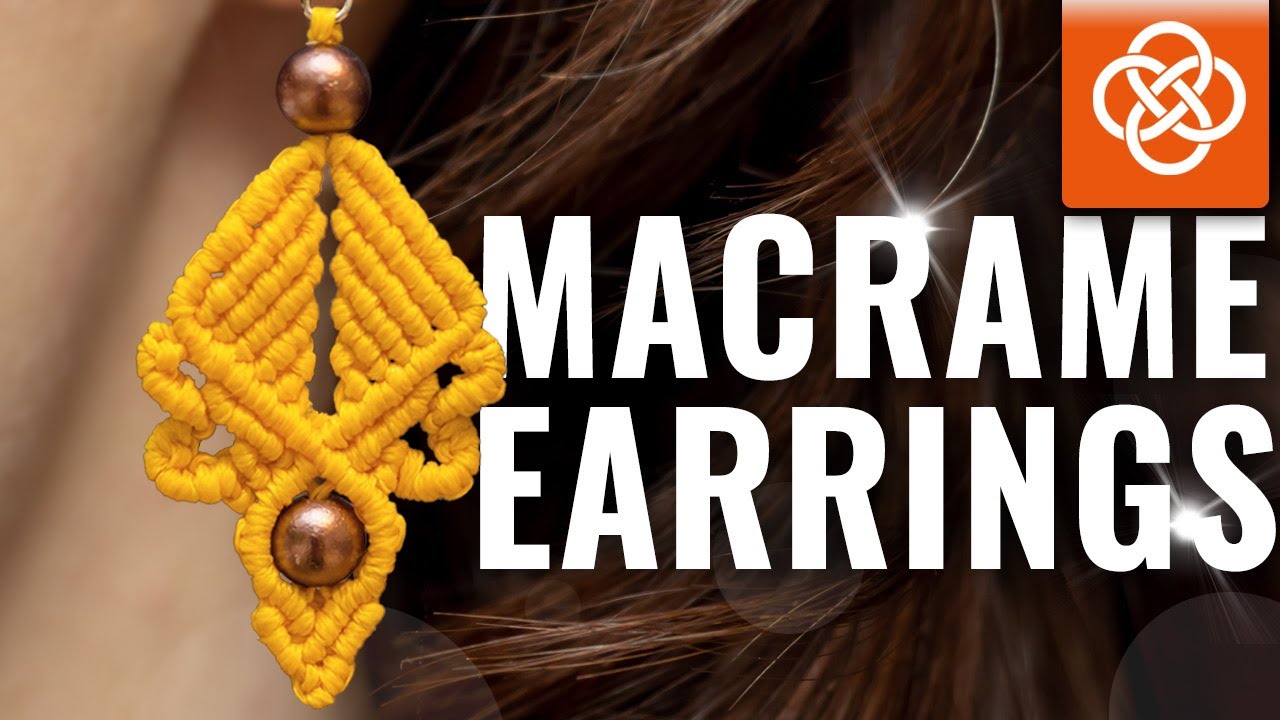 Macrame Earrings Tutorial | DIY macrame | Easy macrame jewelry earrings - YouTube