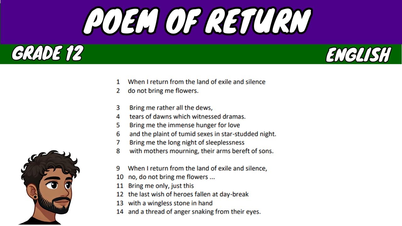 Poem of Return by Jofre Rocha (Grade 12 English Poetry) - YouTube