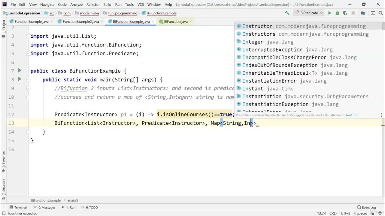 JAVA Advance Full Course - 29 Java8+ BiFunction - YouTube