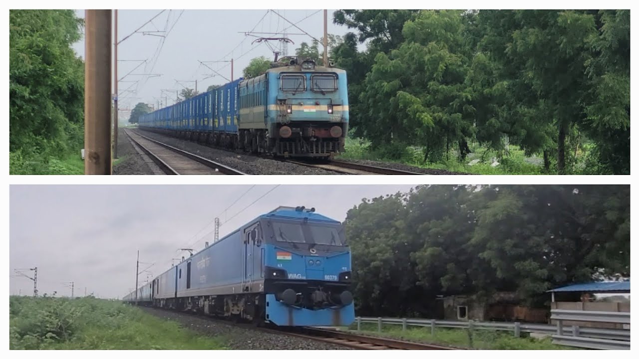 Perfect Blue Trains | Nagpur WAG-12B With Blue NMG Rake & Vatva WAG-7 ...