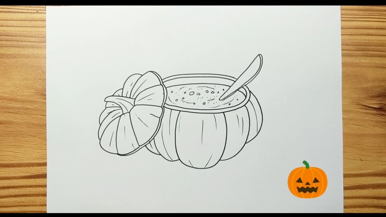 How to draw PUMPKIN SOUP - YouTube