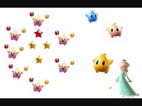 Super Mario Galaxy Hungry Luma and Observatory Secret Stars menu - YouTube