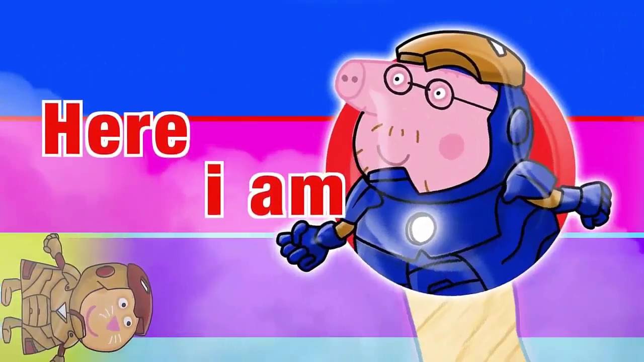 Finger family song - Peppa pig Iron-man - #Nursery rhymes lyrics and ...