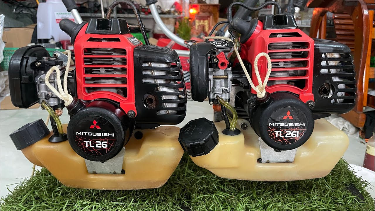 Máy Cắt Cỏ Mitsubishi TL26 & TL261 Nòng 33li (26cc) Zin Nguyên Bản Nhật Đẹp 90%. Bảo Hành 12 ...