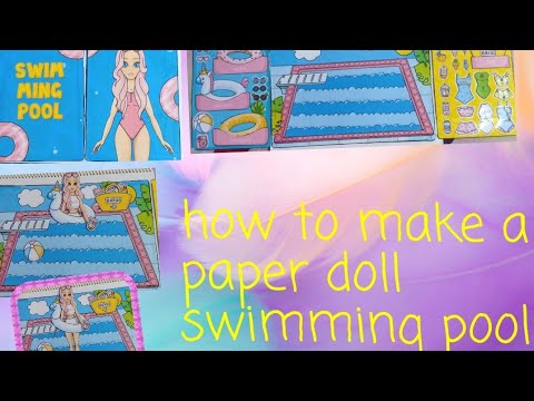 How to make a paper doll swimming pool,DIY paper swimming pool ...